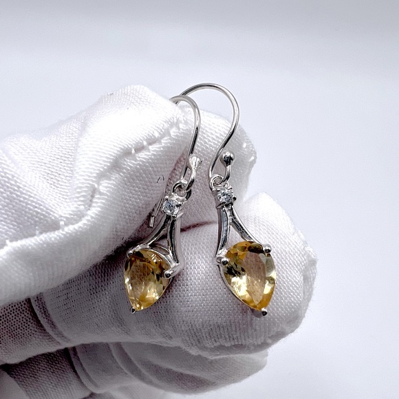 Jewelry | Genuine Citrine 925 Sterling Silver Earrings | Poshmark